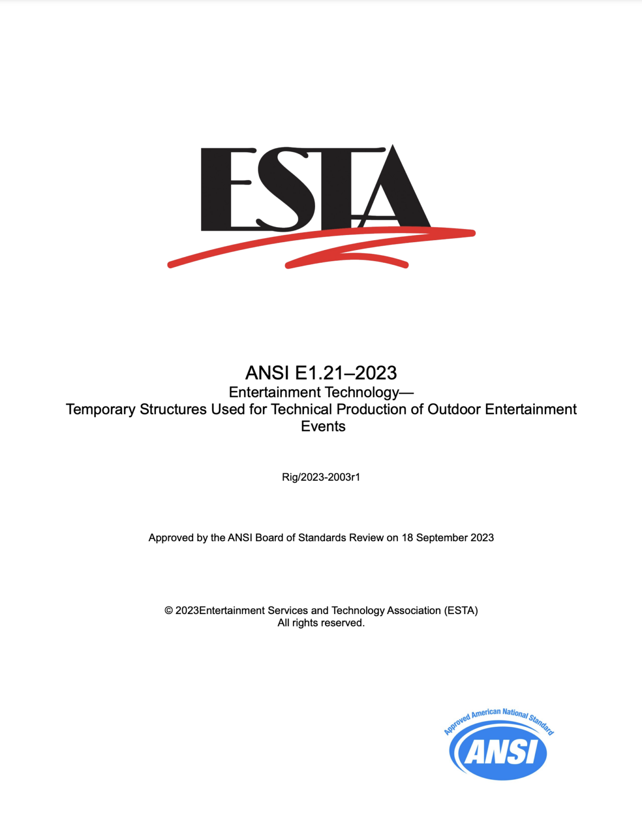 Ansi Technical Production Structures | Safety Compliance Services